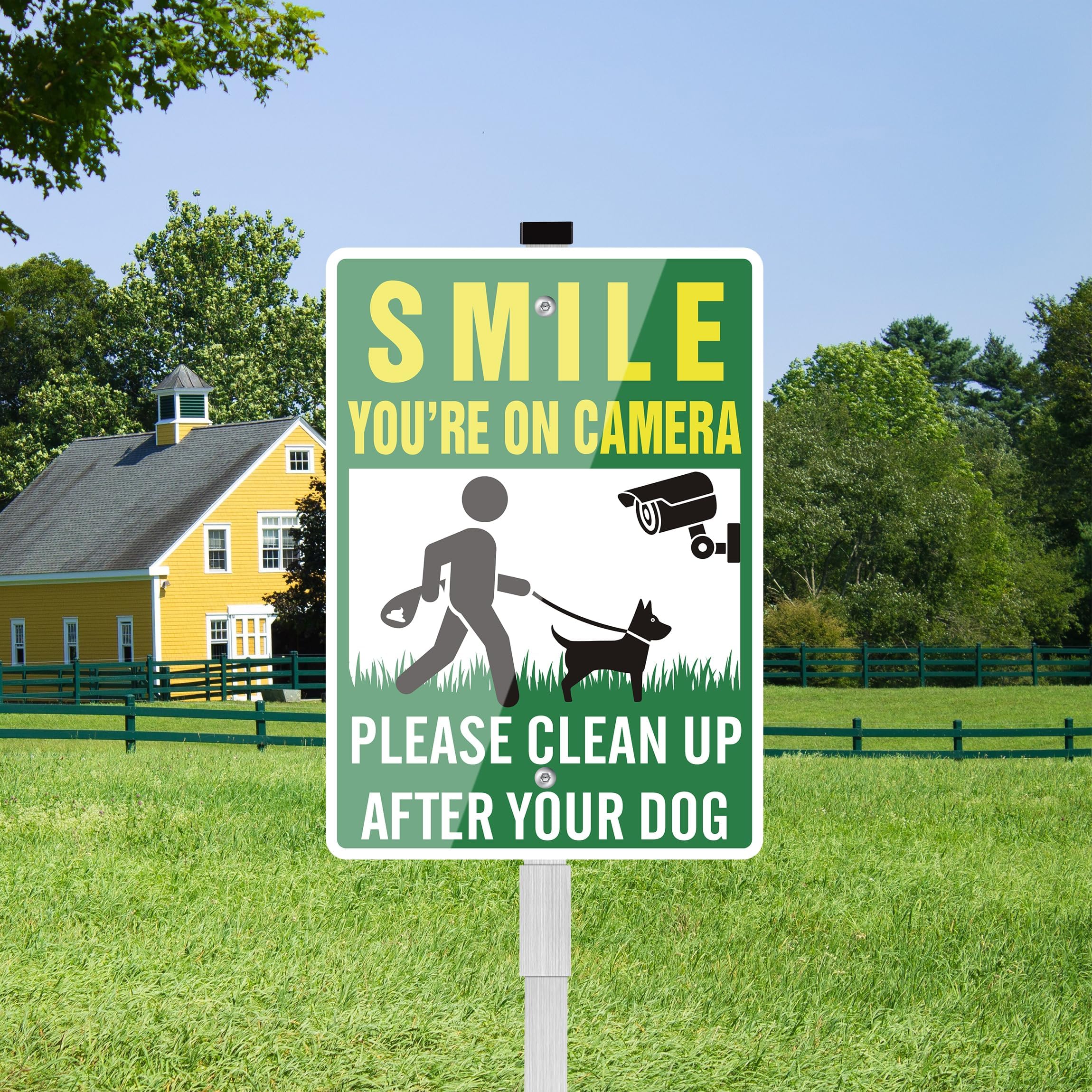 Amazon.com : Please Clean Up After Your Dog Sign, 8" x 28" Pick Up ...