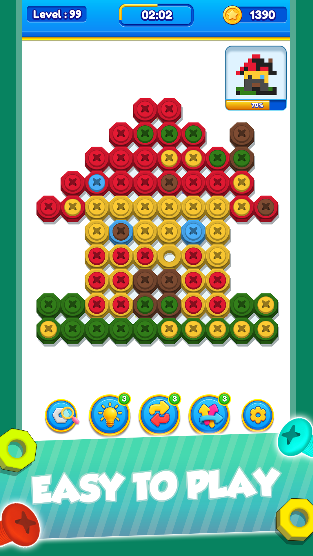 Nut n Bolt Color Sorting Game - App on Amazon Appstore