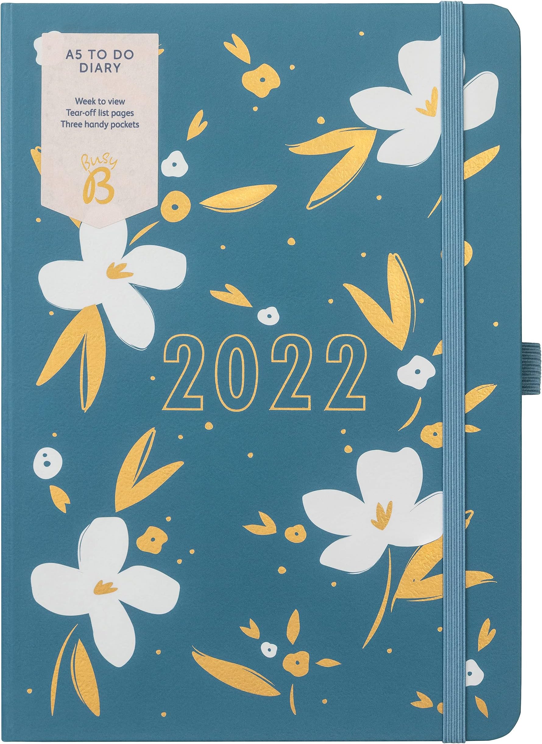 Busy B Mid Year A5 To Do Diary August 2024 - August 2025. Navy Floral ...