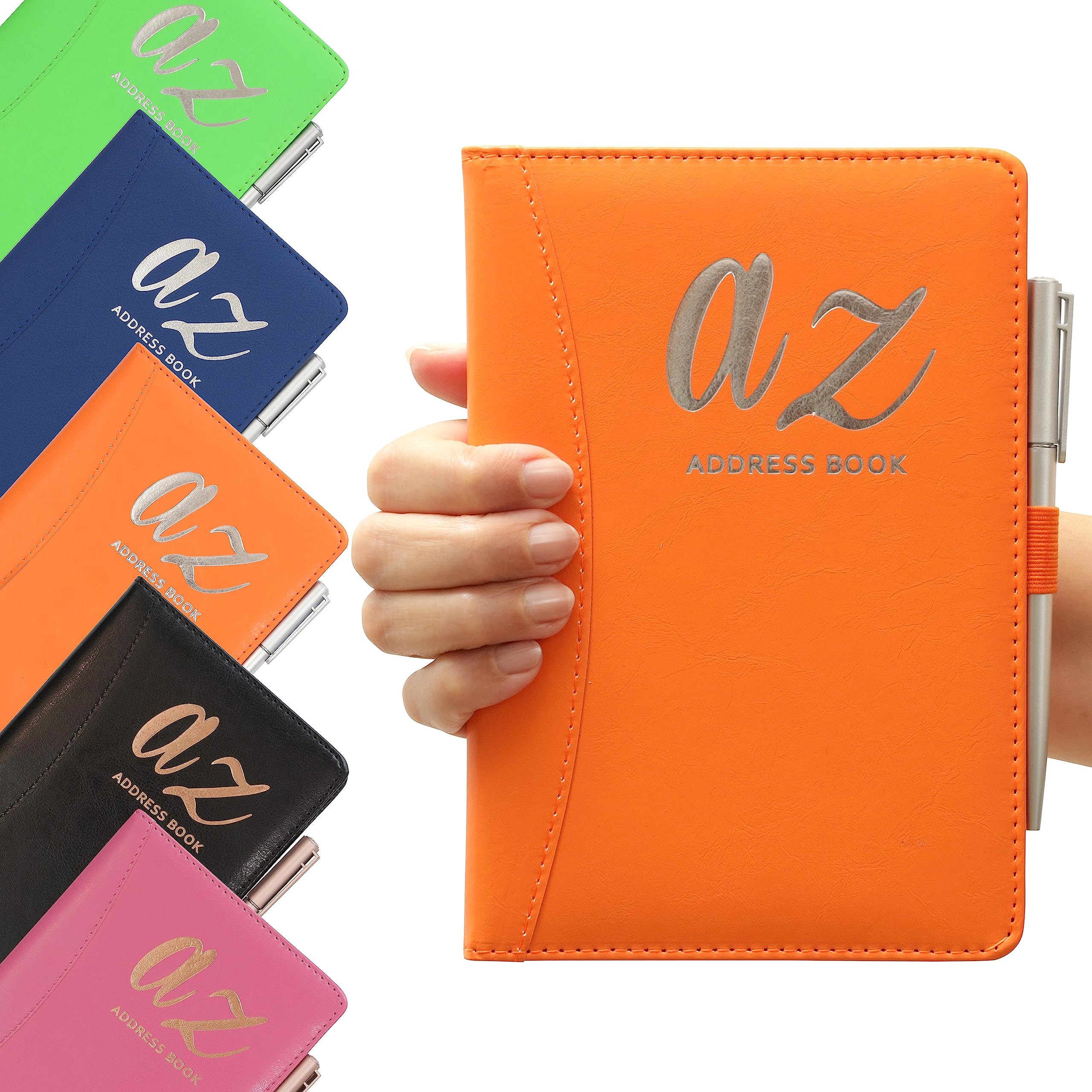 A to Z Telephone A5 Address Book A-Z Index Hard Back Cover with Pen ...