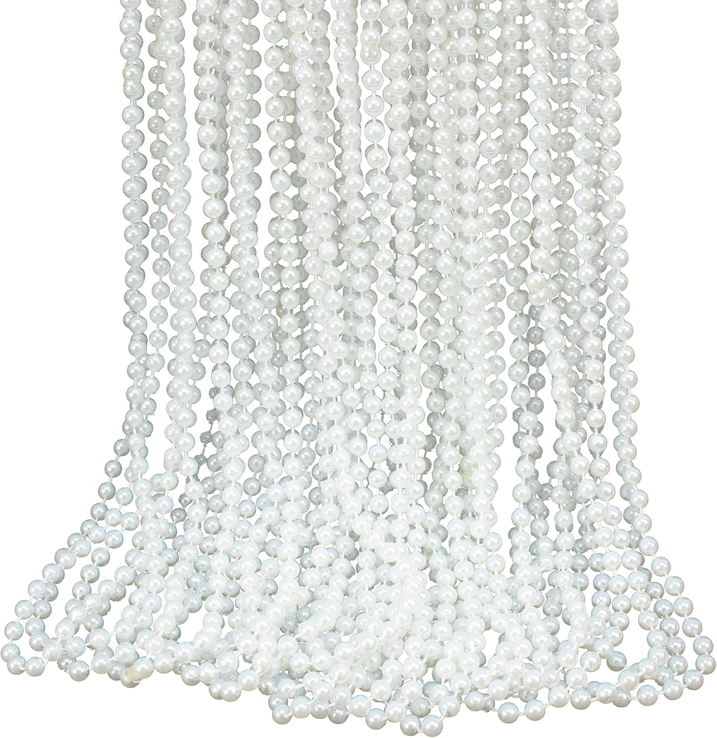 Amazon.com: GiftExpress 72 pack Mardi Gras Beads Necklace, Pearl Beaded ...