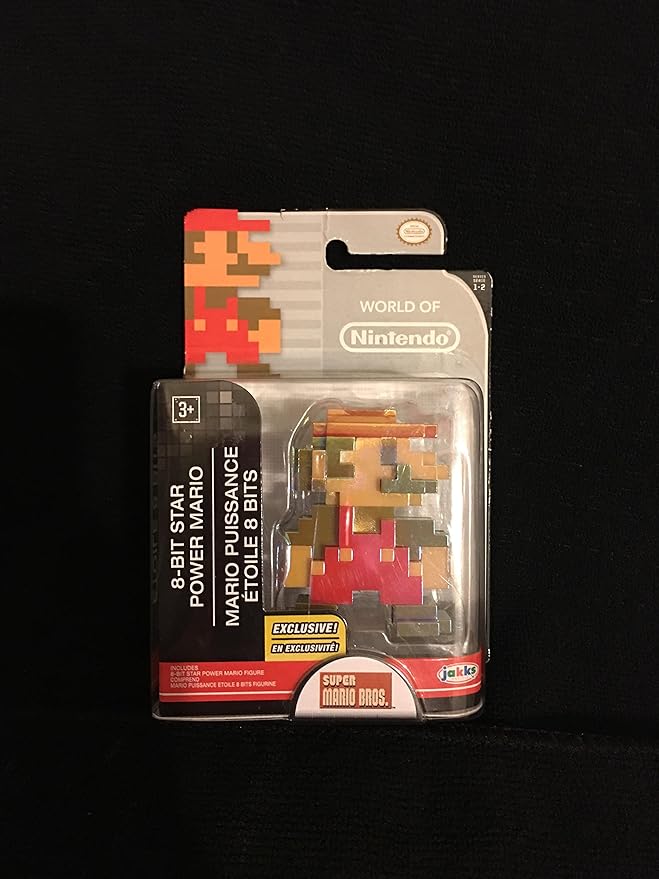 Amazon.com: World of Nintendo 2.5" 8-bit Star Power Mario and 8-bit ...
