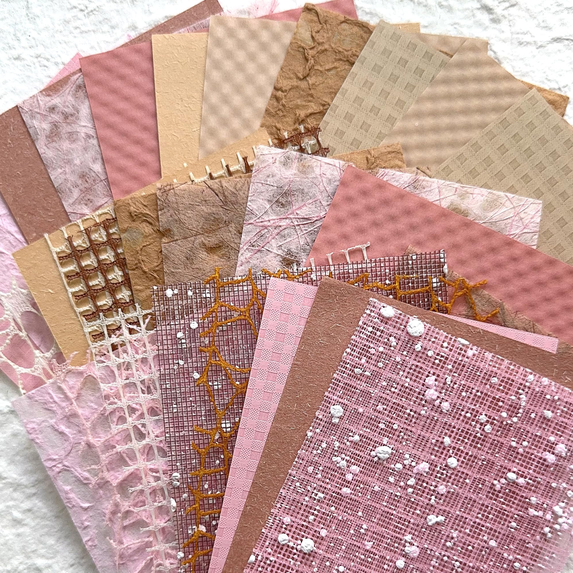 Amazon.com : K Kattone 32Pcs Handmade Scrapbook Paper Craft Textured ...