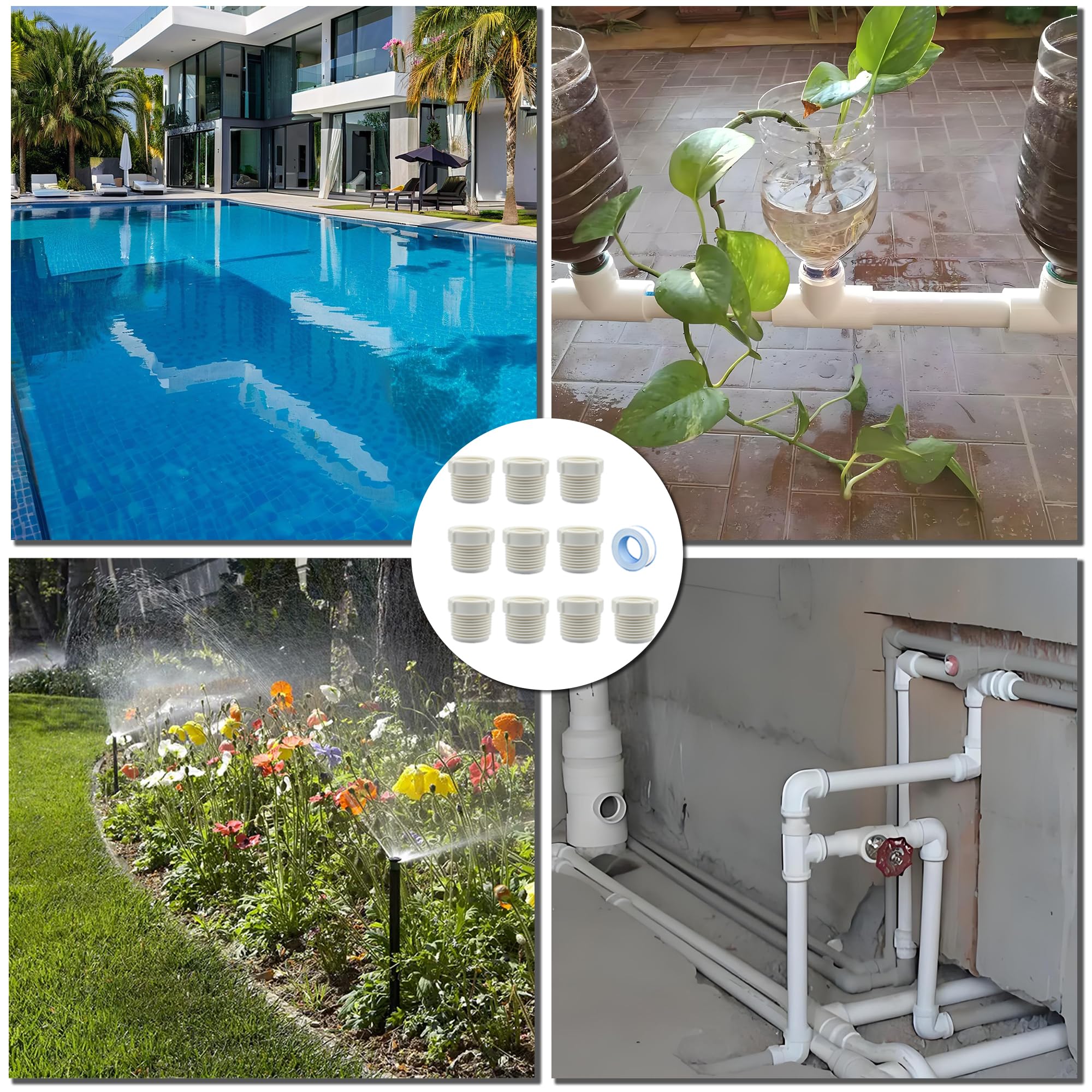 Snapklik.com : 10PCS PVC Pipe Fitting 3/4 Inch Male Thread To 1/2 Inch ...