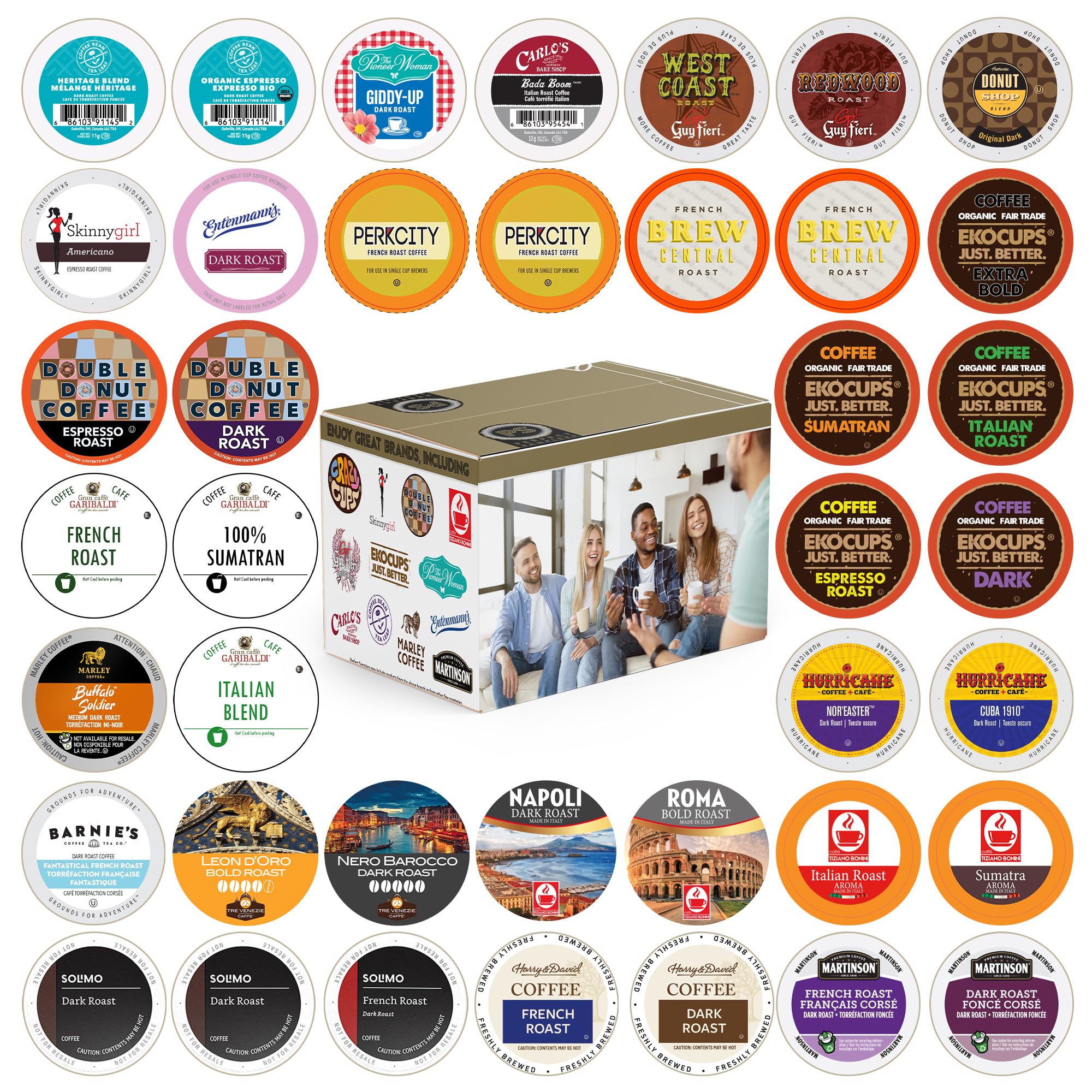 Perfect Samplers Dark Roast Coffee Pod Variety Pack - Pack for Keurig K ...