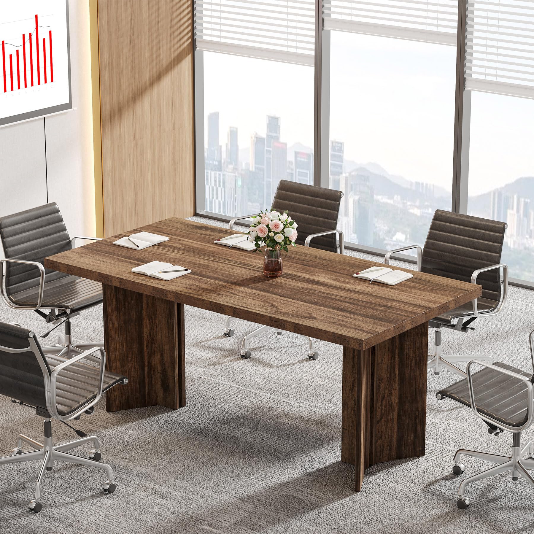 Amazon.com: Tribesigns 5.5FT Conference Table, 63-inch Rectangle ...