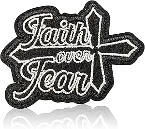 Amazon.com: Faith Over Fear Patch 3" Religious Christian Cross ...