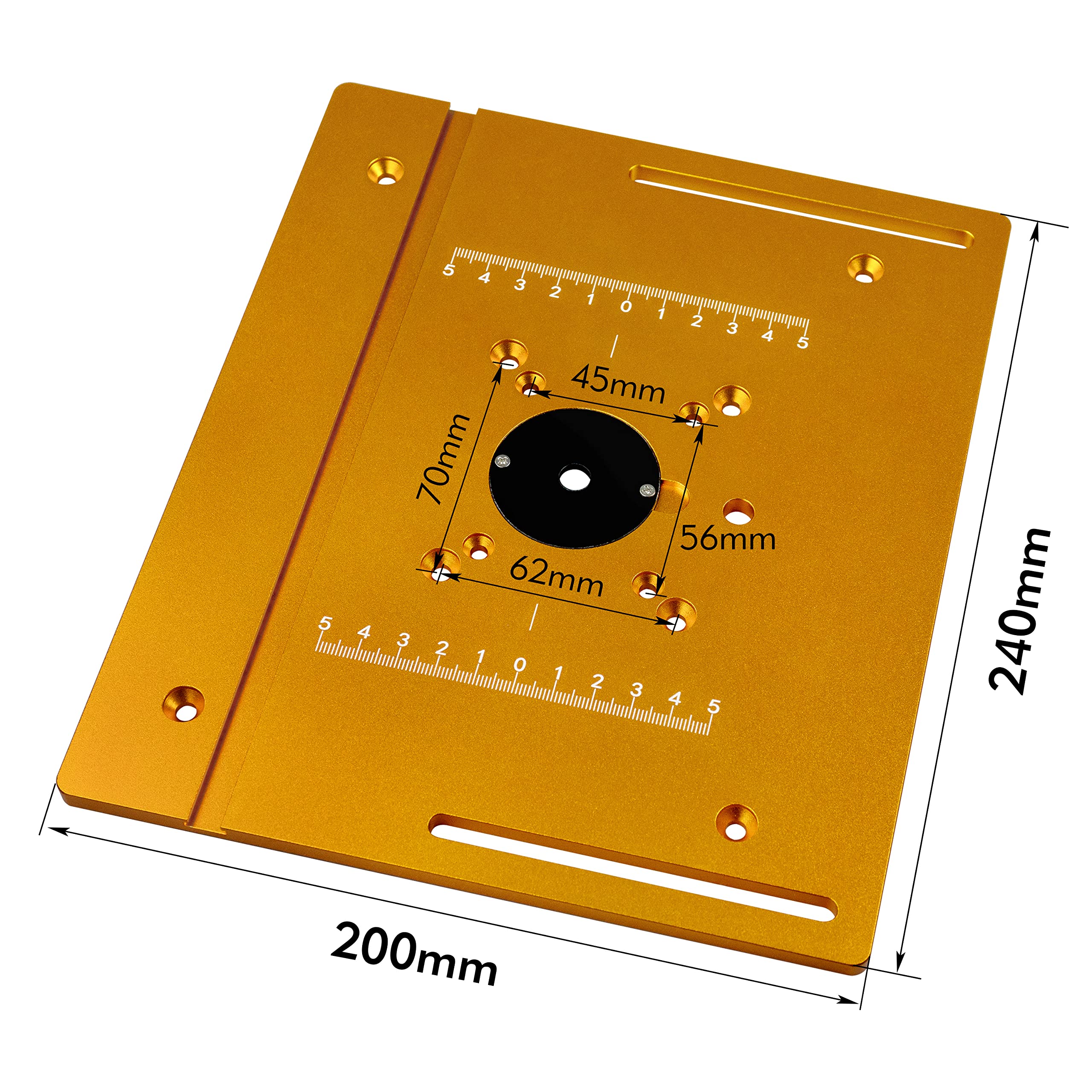SlogPith Precision Aluminum Router Table Insert Plate | 9.4x7.9x0.2 ...