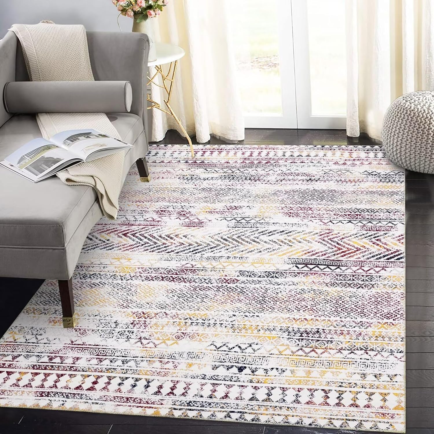 Amazon.com: Zacoo 6x9 Rug Large Rug Washable Area Rug for Living Room ...