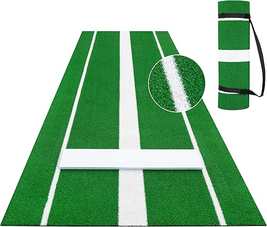 Amazon.com : THWTGH Softball Pitching Mat 10' x 3', Portable Softball ...