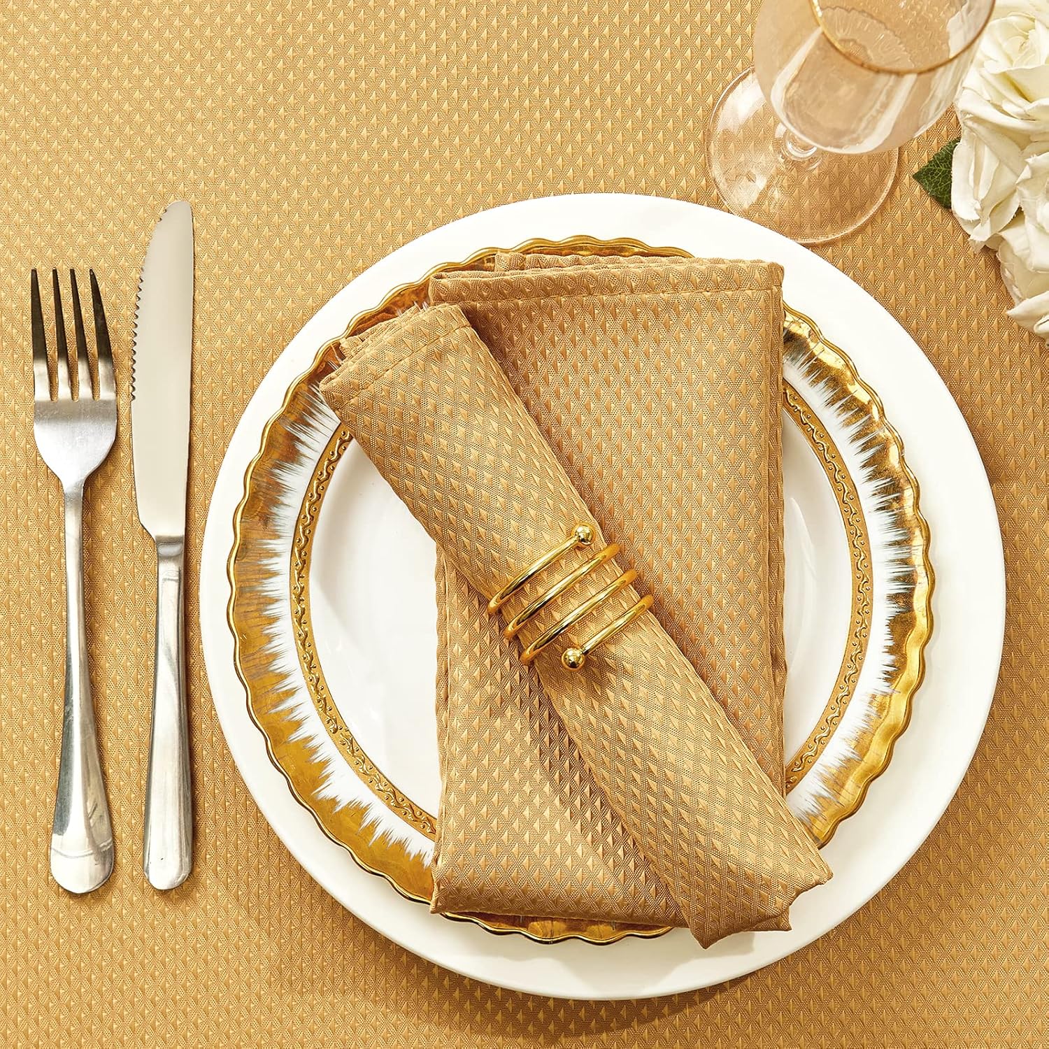 Amazon.com: Mebakuk Cloth Napkins Set of 6, Premium 17 x 17 Inch Solid ...