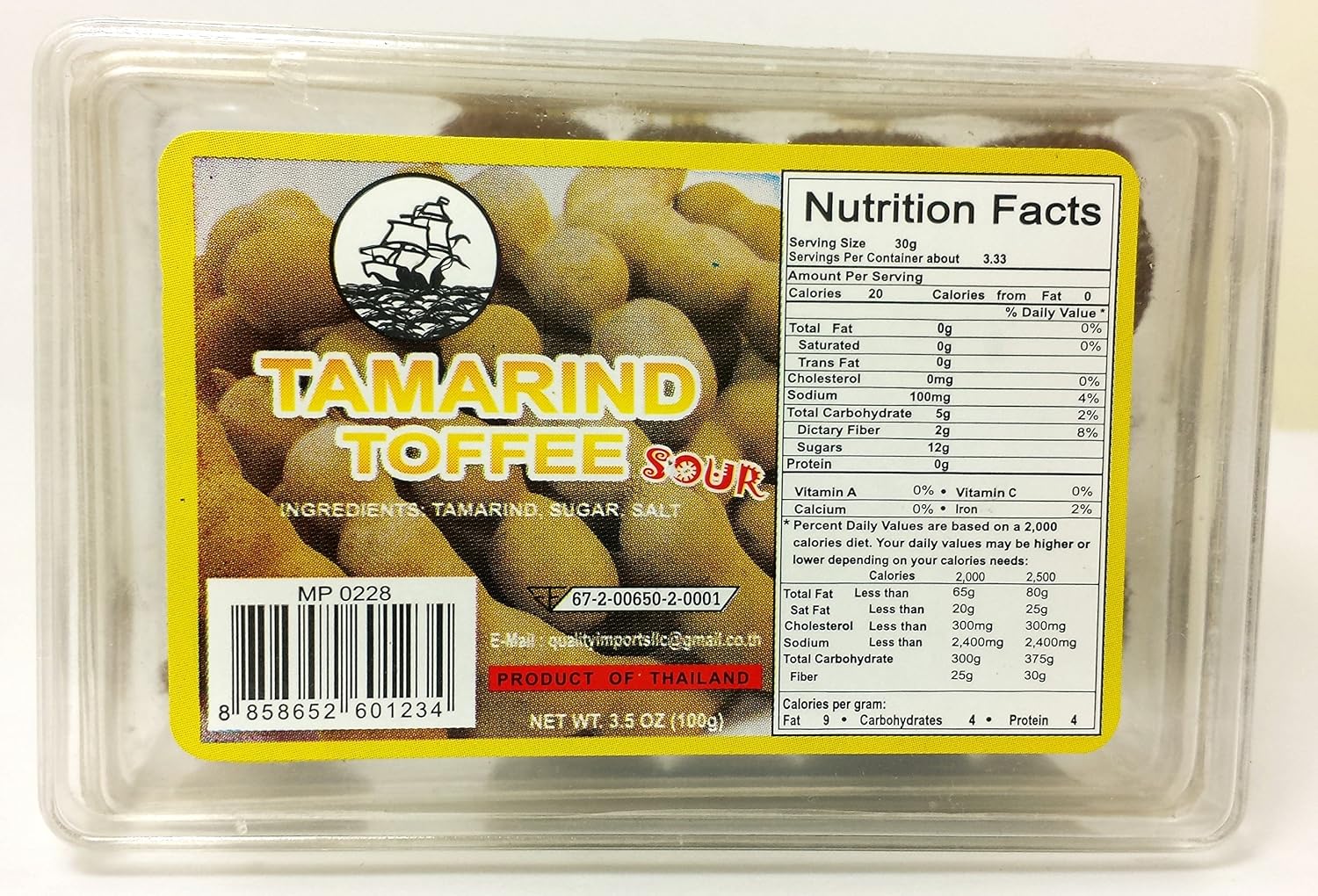 Amazon.com : Tamarind Toffee ( tamarind balls ) - Sour - 3.5oz ( 6 Pack ...