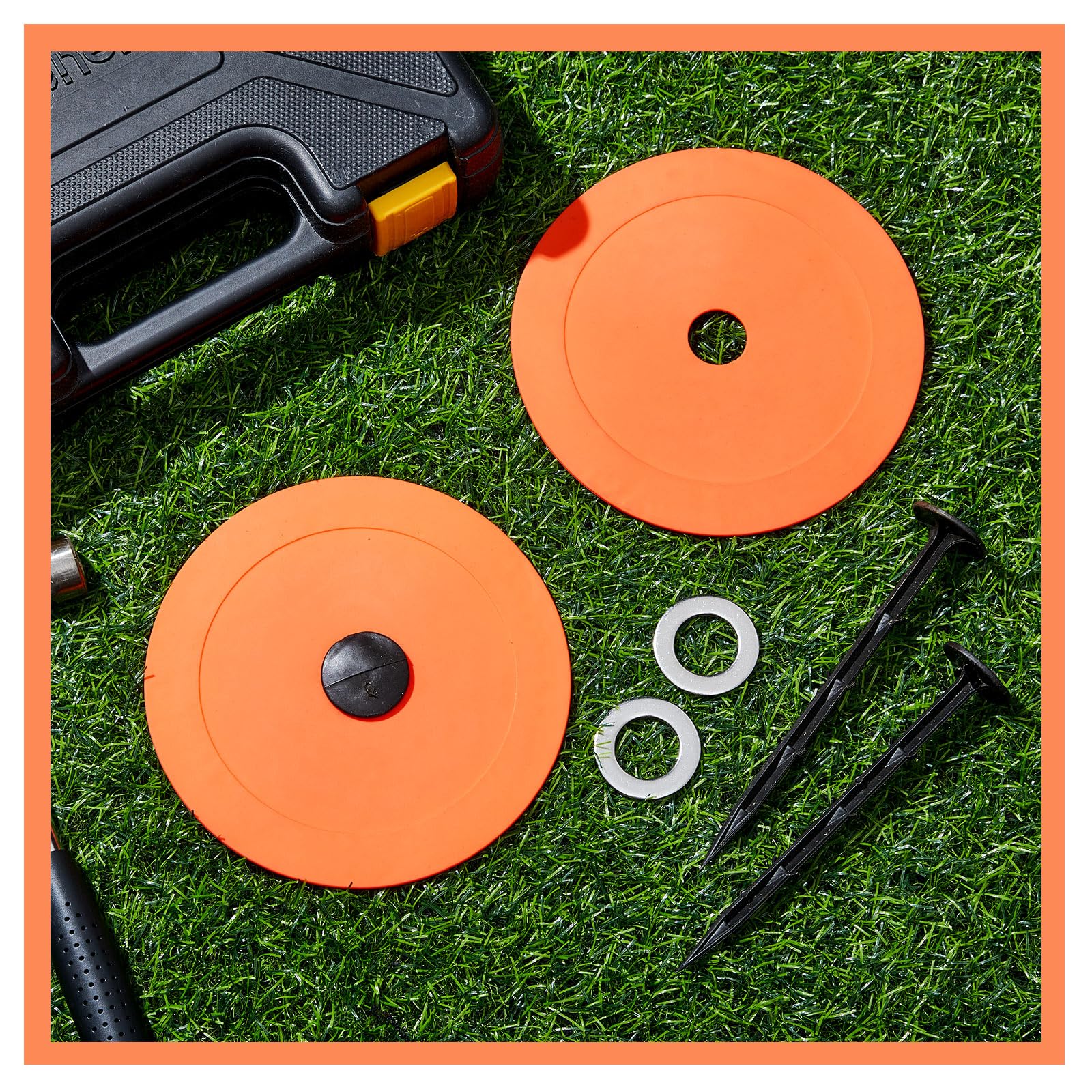 Snapklik.com : 3 Set Low Profile Property Line Markers, Survey Markers ...