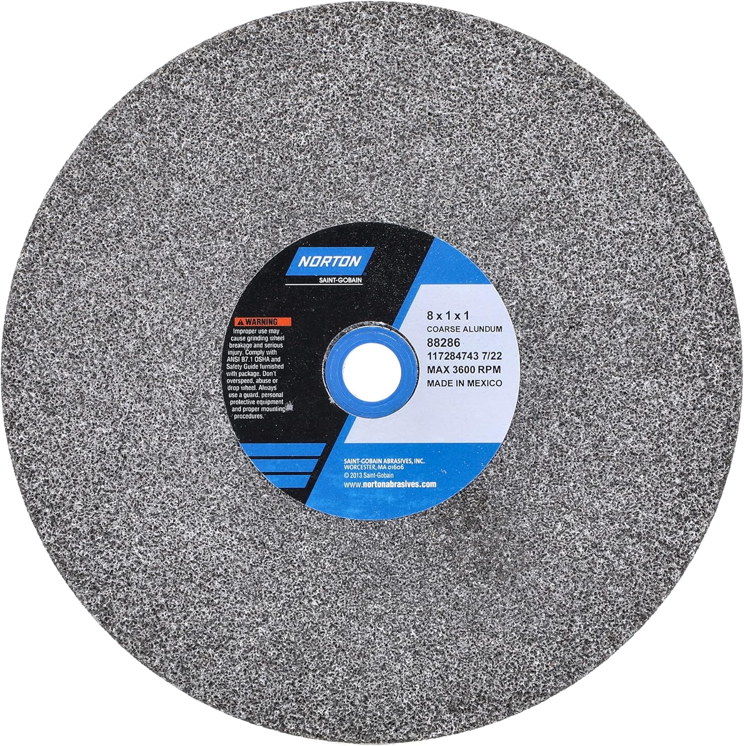 Grinding Wheel, T1, 8x1x1, 36/46G, Brown: Bench And Pedestal Grinding ...