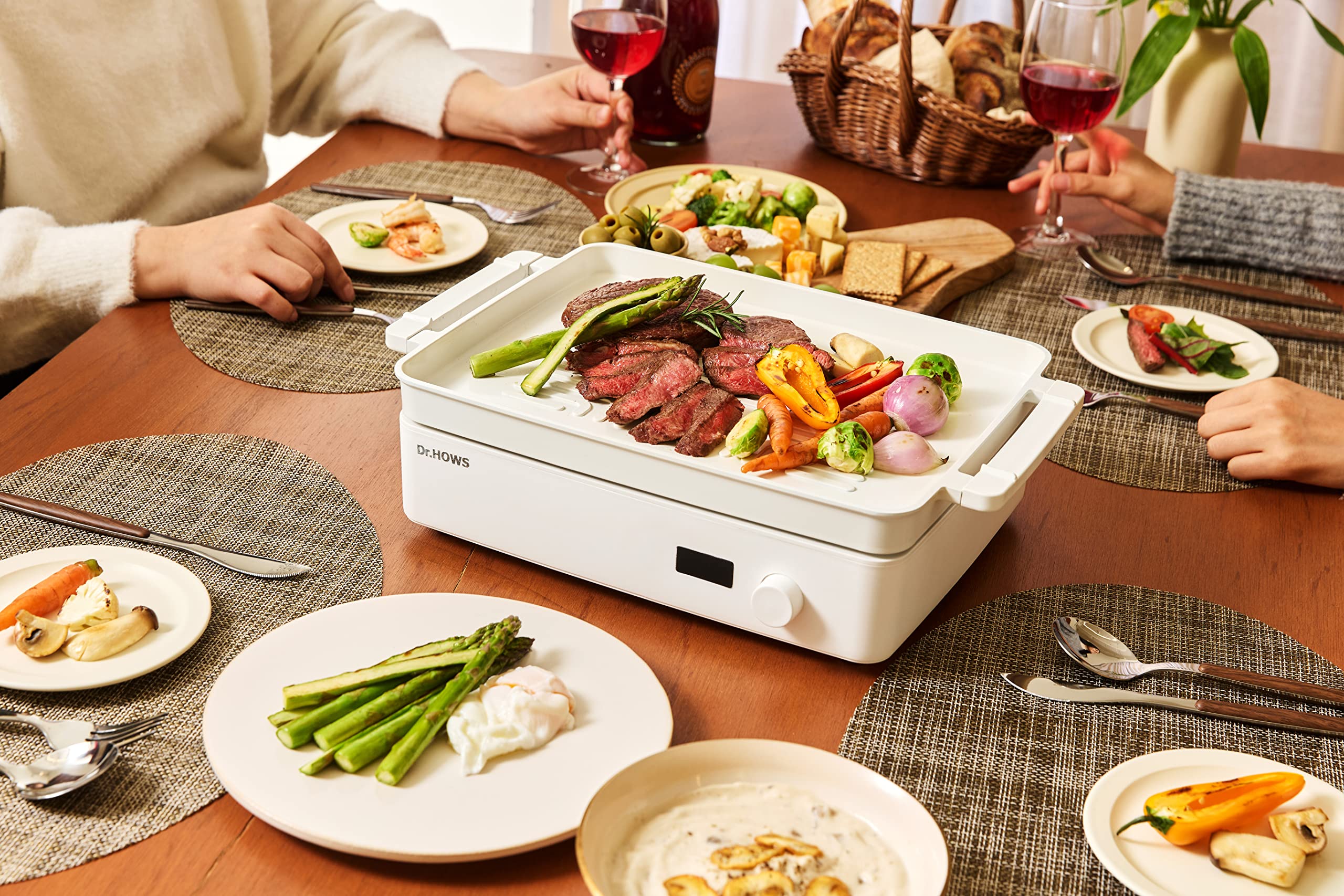 Dr.HOWS Doran Doran 3 in 1 Electric Skillet, Combo Multi Cooker ...