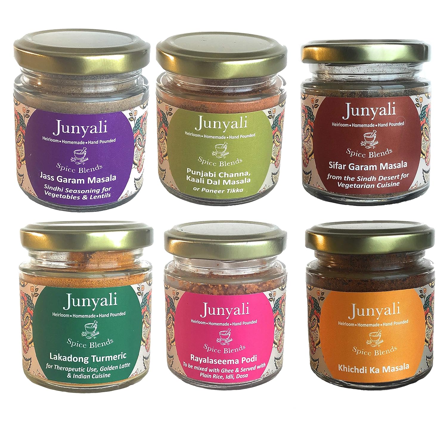 Cafe Junyali Exotic Spice Blends - Each 50g (Pack of 6) Jass & Sifar ...