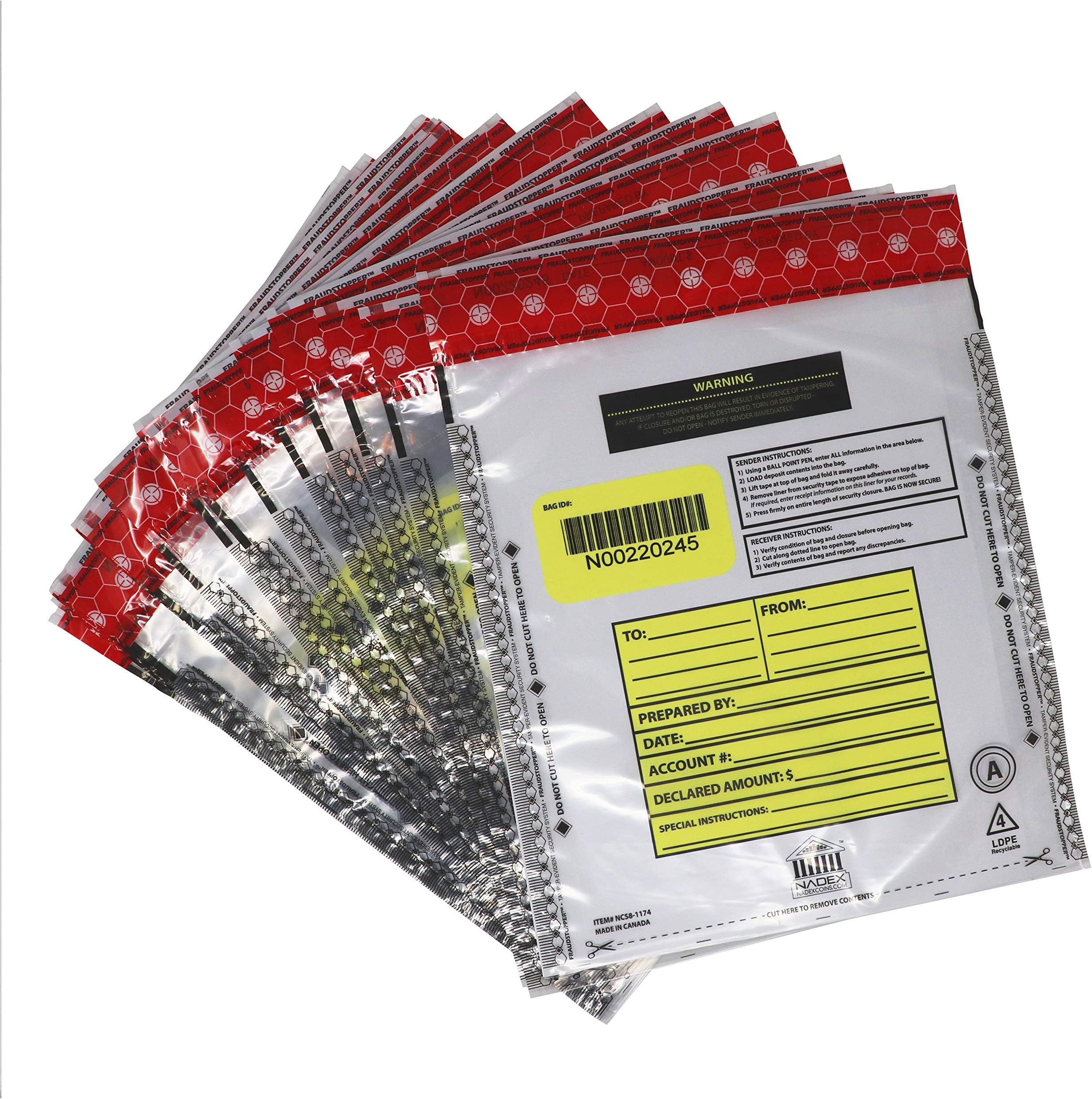 Amazon.com: 100Pcs 6"x9" Clear Plastic Bank Deposit Bag - Tamper ...