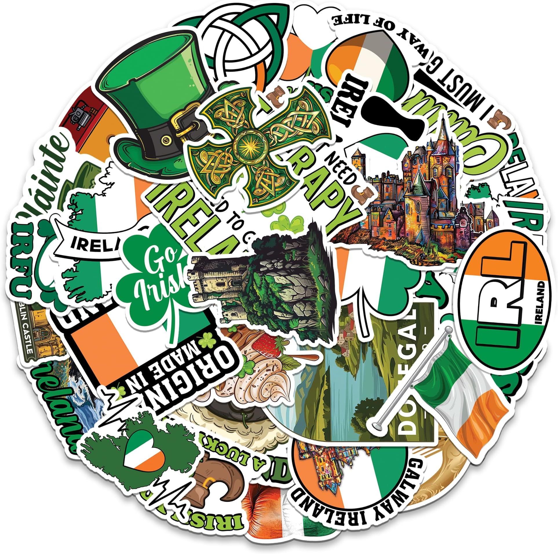 Amazon.com - Ireland Irish Flag Map Vinyl Sticker Decal Laptop Car ...