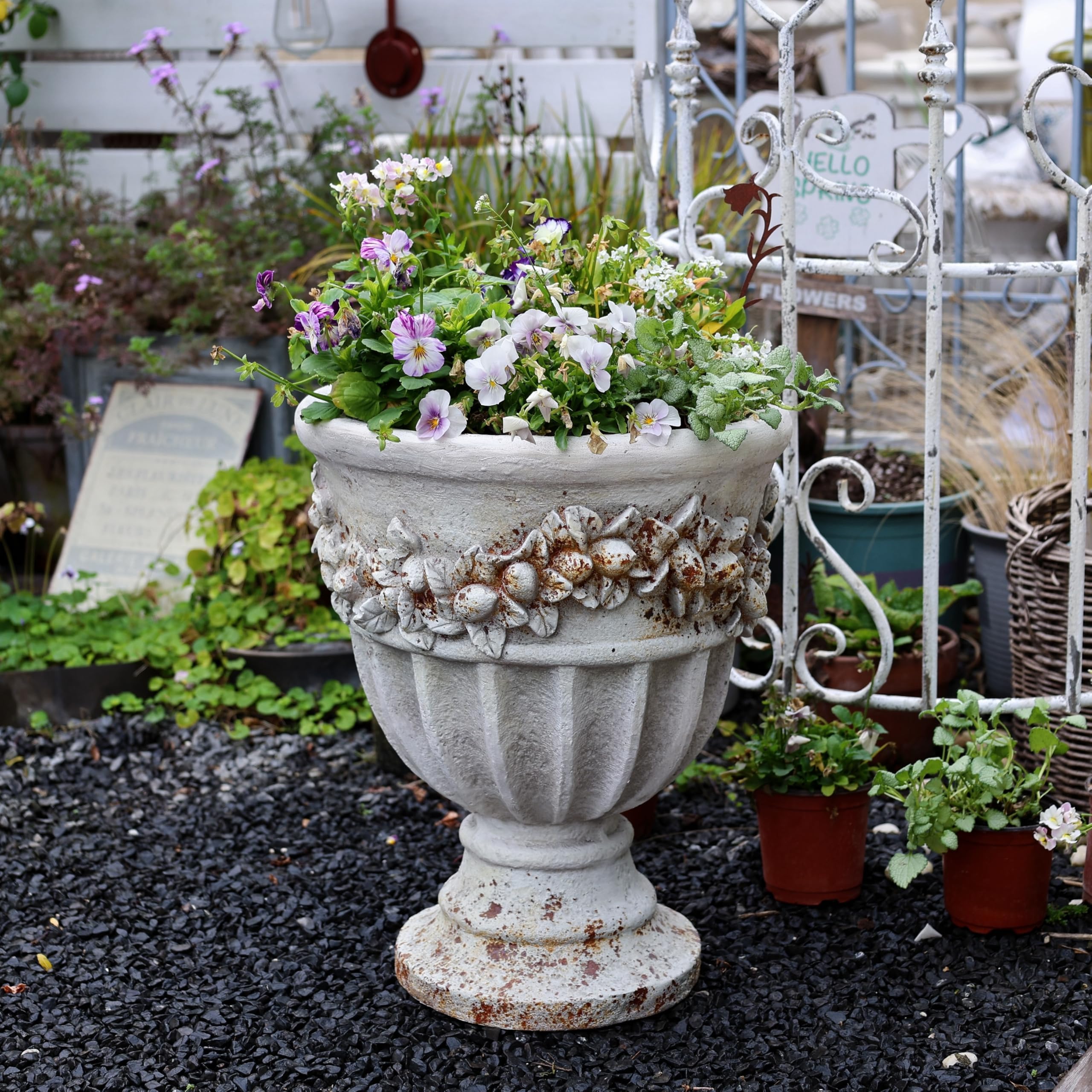Amazon.com : Shlinnuo 9 inch Retro Flower Pots Outdoor Planters Indoor ...