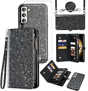 Amazon.com: Asuwish Phone Case for Samsung Galaxy S23 Plus S23+ 5G Zipper Wallet Cell Cover with ...
