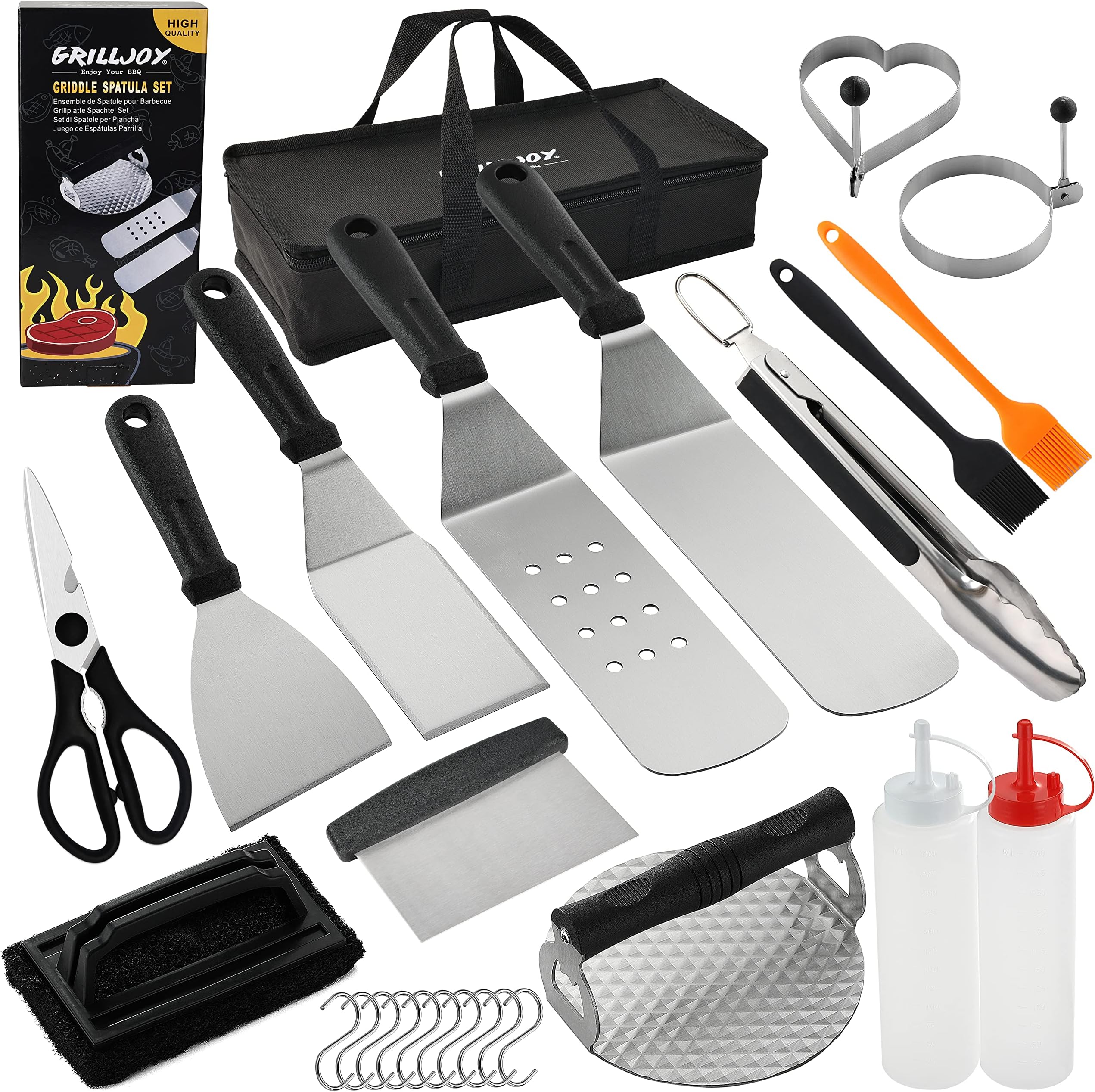 Amazon.com : Grilljoy Griddle Accessories Kit Set for Hibachi Grill ...