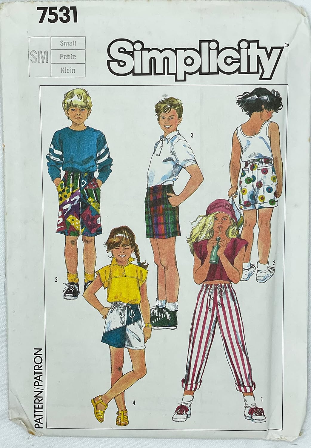 Amazon.com: Simplicity 7531 Boys' & Girls' Jams in 3 Lengths Sewing ...