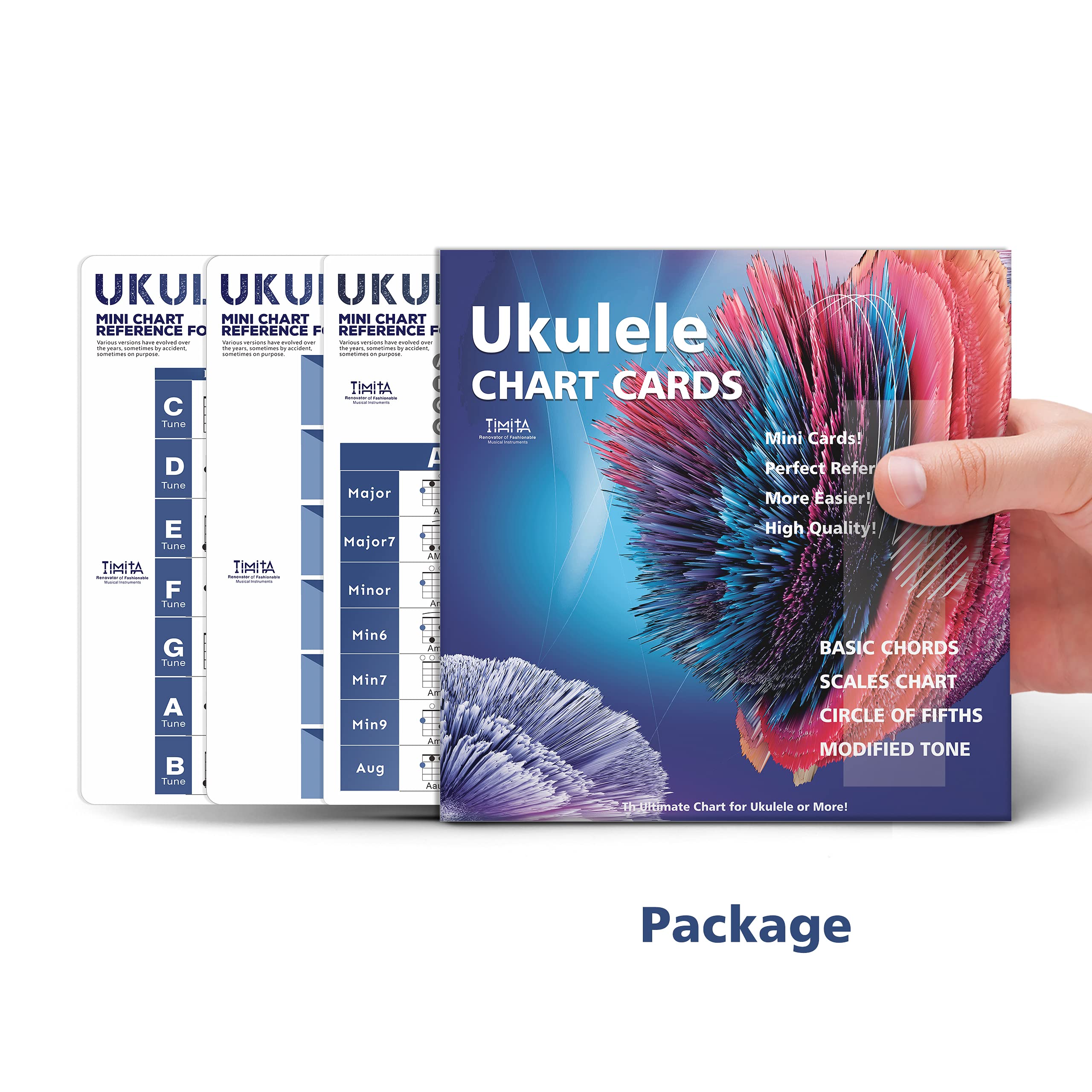 Buy Ukulele Chords Chart Mini Card, Chords Cheatsheet of Chord Formulas ...