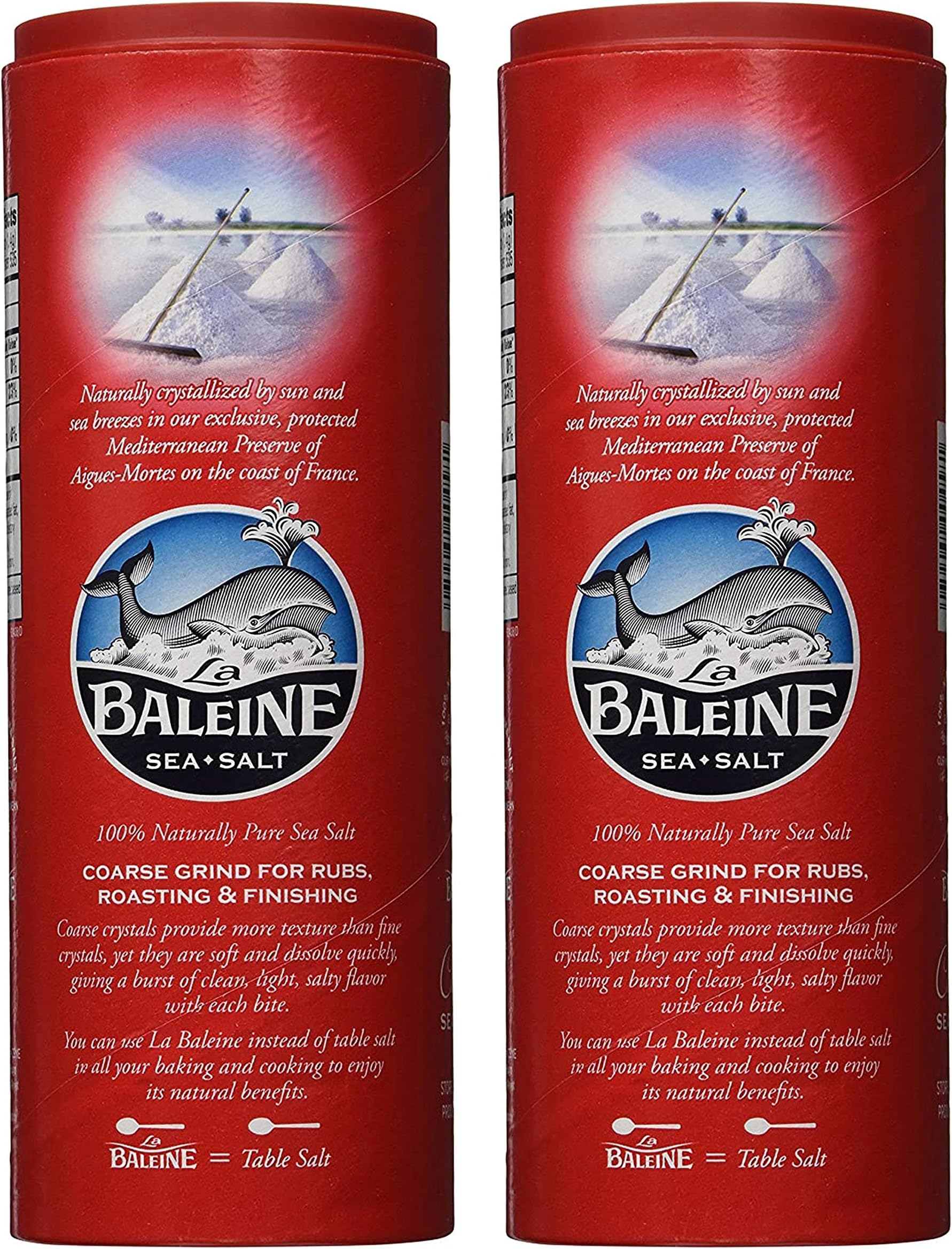 Amazon.com : La Baleine Fine & Coarse Sea Salt 2 Pack Bundle : Grocery ...