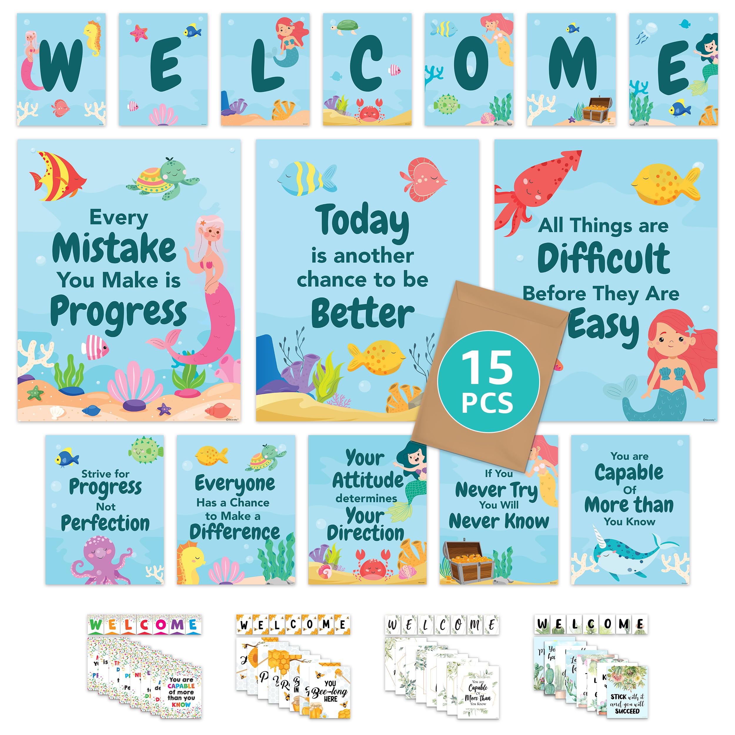 Snapklik.com : Decorably Welcome Posters For Classroom - 15 Under The ...