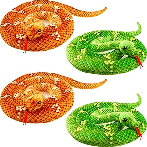 Amazon.com: Haconba 4 Pack 75 Inch Large Stuffed Snake Animal Toys ...
