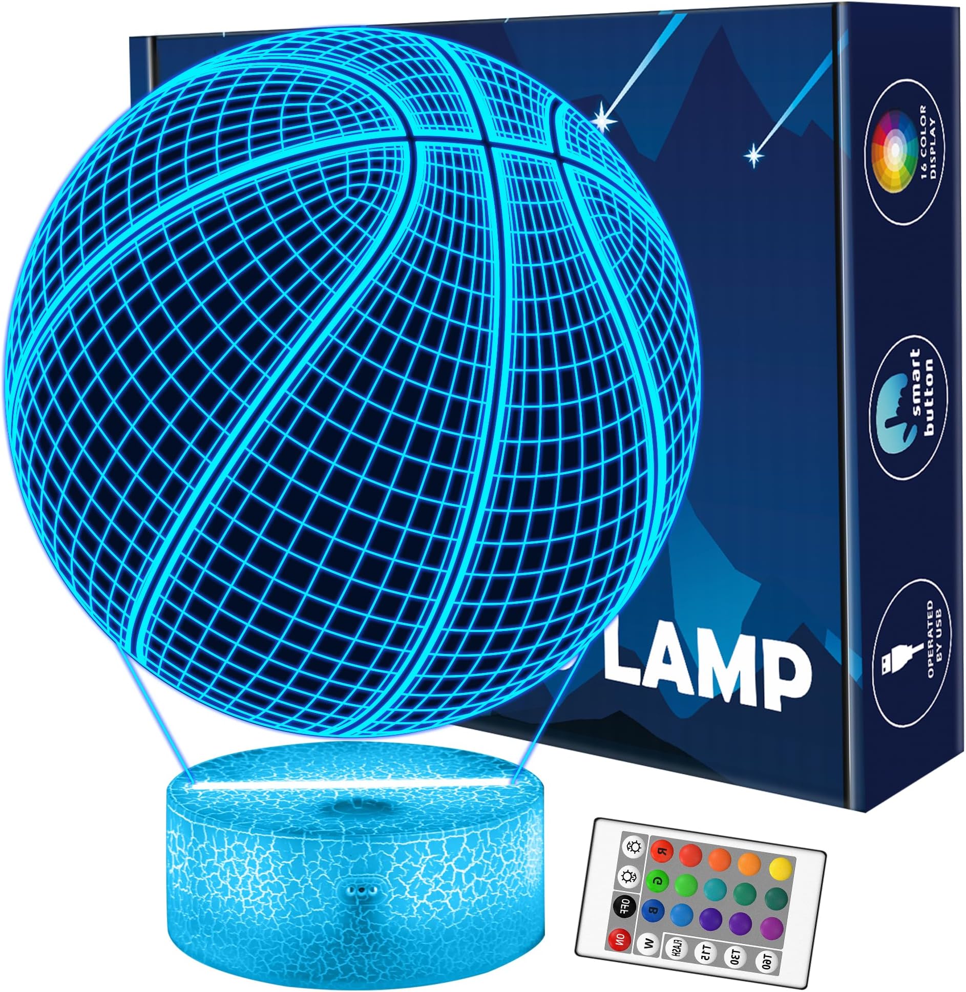 Amazon.com: FULLOSUN Basketball Gift, Kids Basketball Night Light with ...