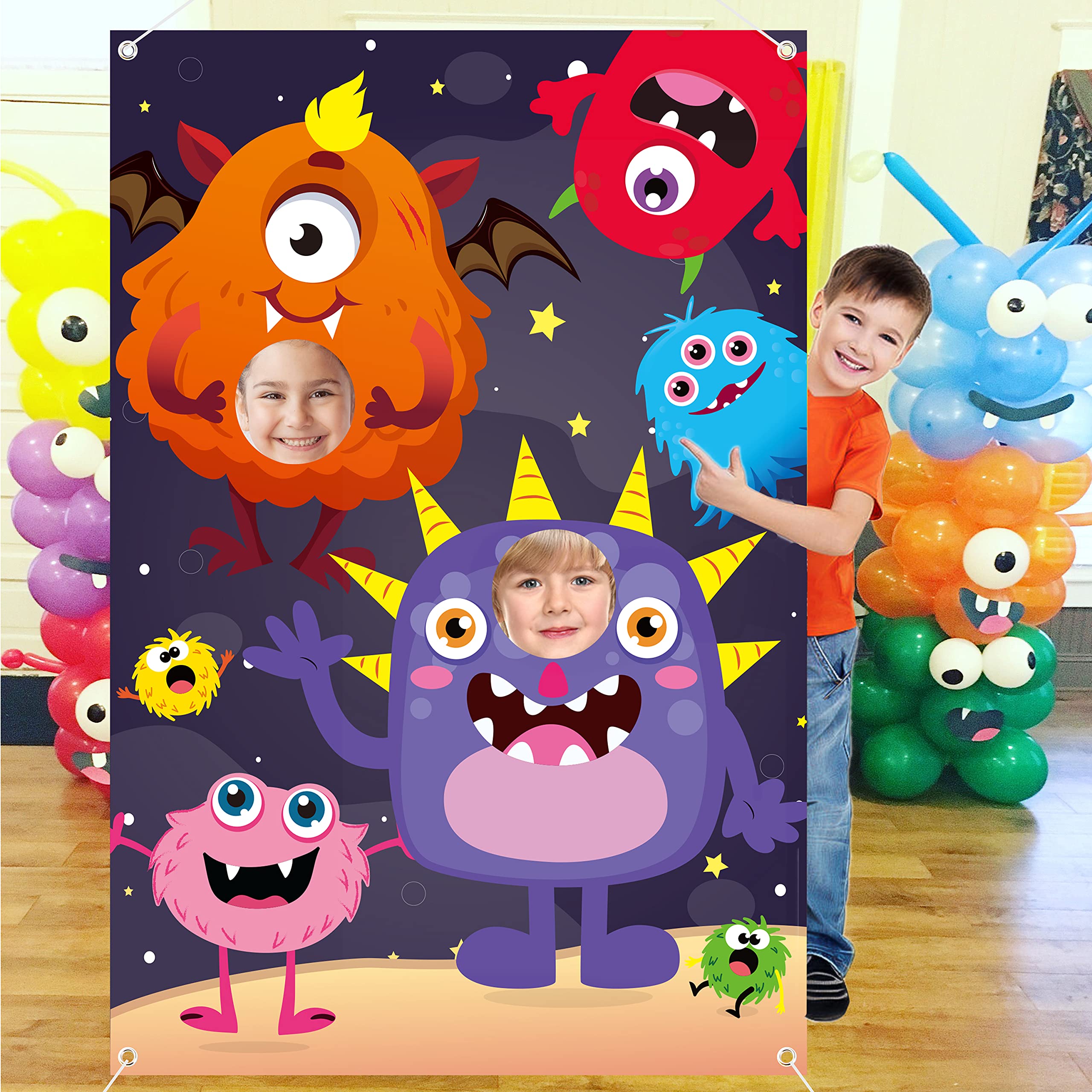 Buy MALLMALL6 Halloween Monster Face Frame Photo Booth Props Hanging ...