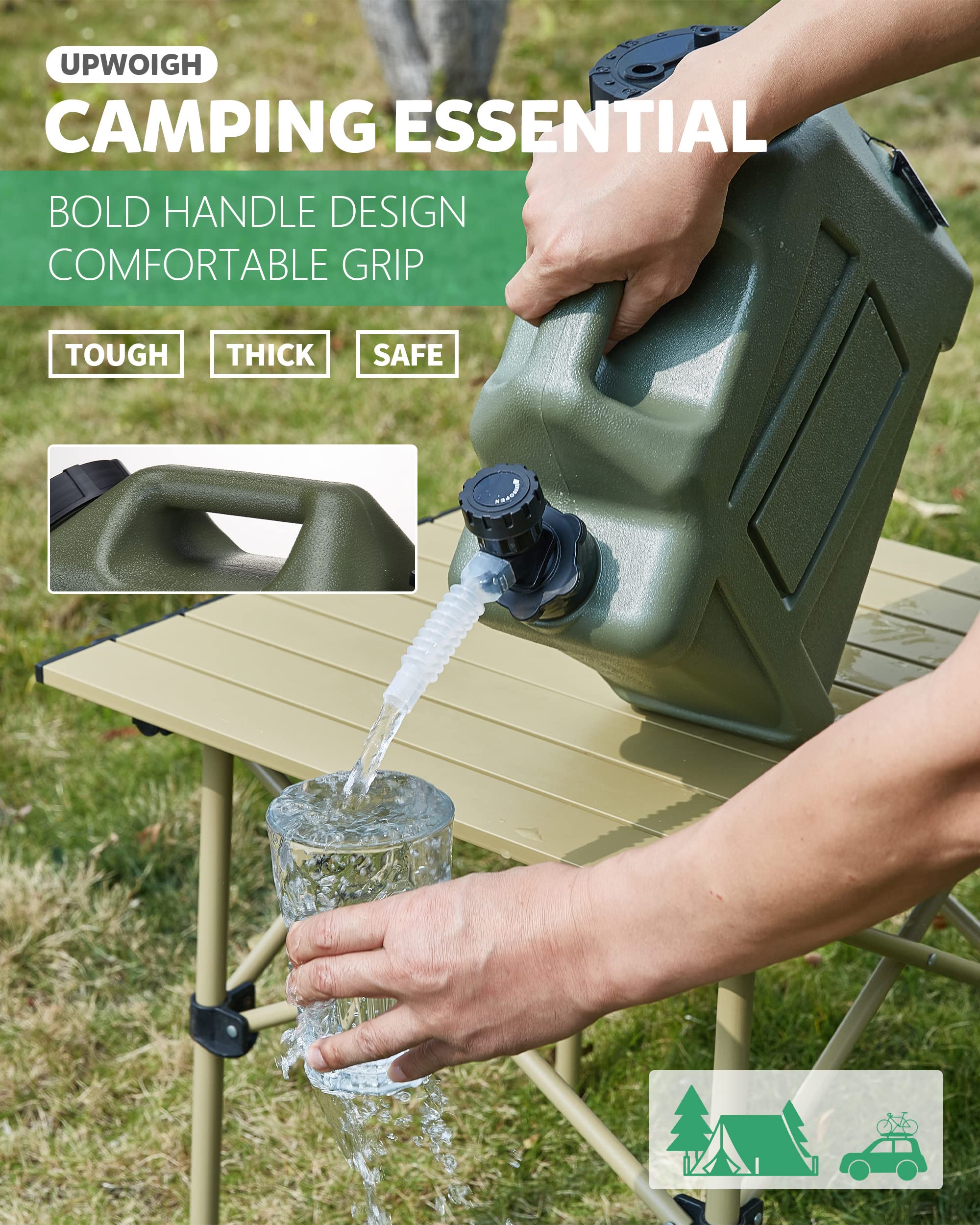 Snapklik.com : UPWOIGH Camping Water Container, 2.6 Gallon Small
