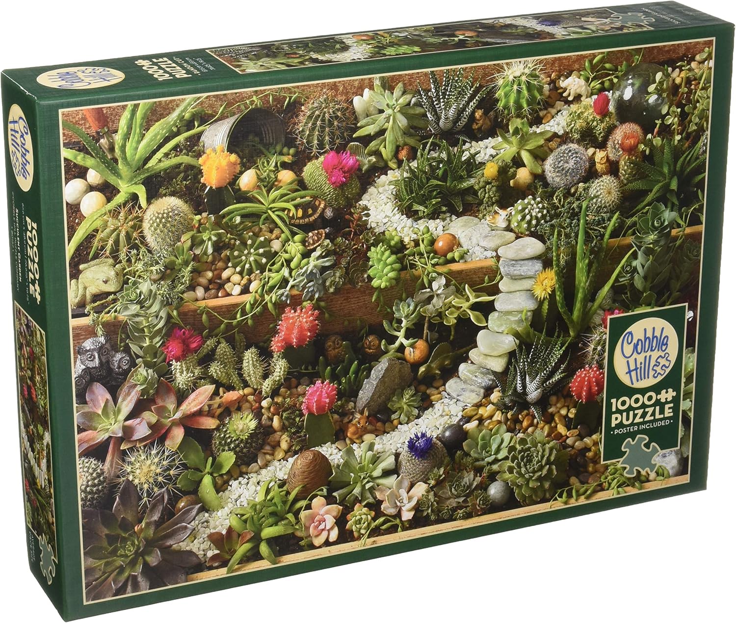Cobble Hill 1000 Piece Puzzle - Succulent Garden (With Poster Included ...