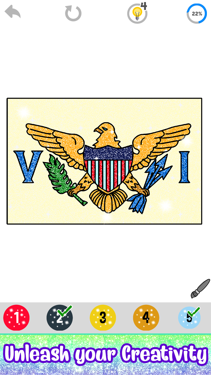 Flags Color by Number - Nations Paint + Glitter + Crayon + Oil Paint ...