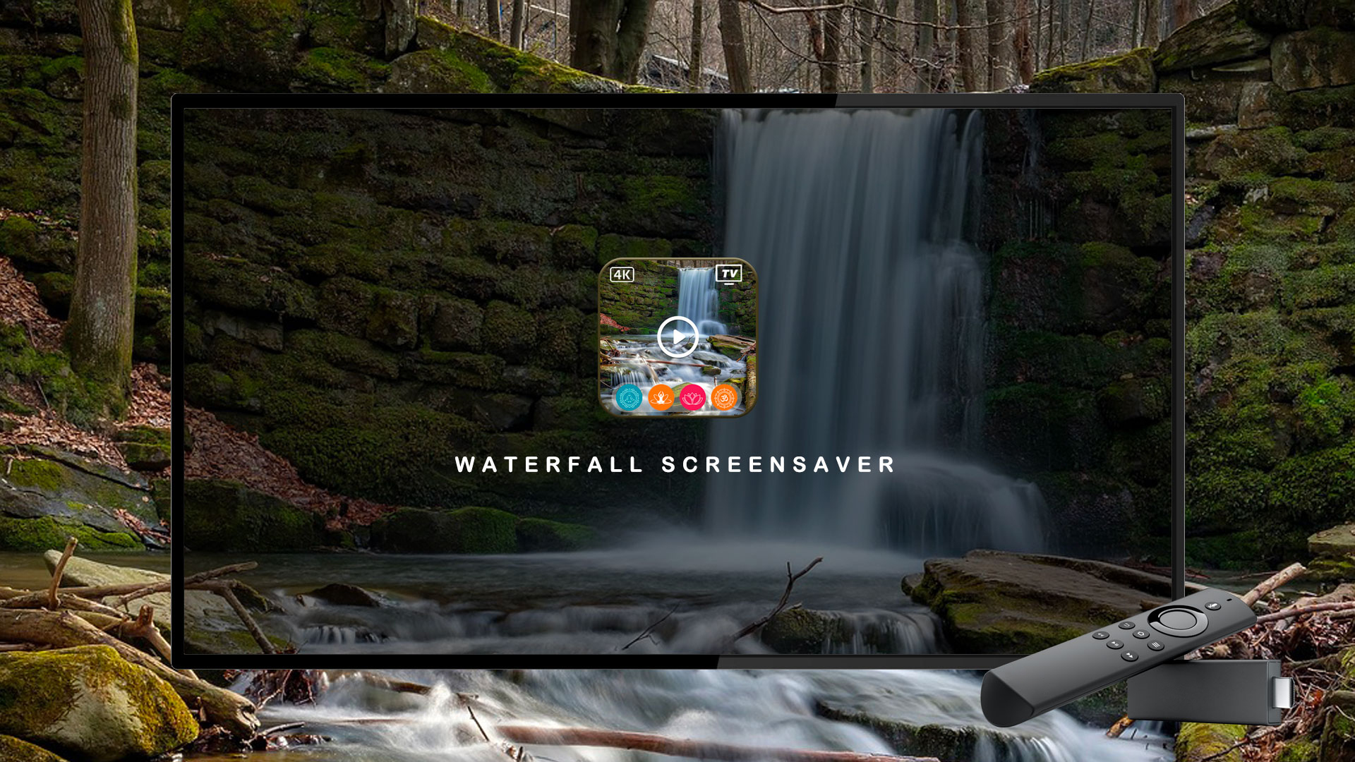 Transformative Waterfall Screensaver - Ideal for Meditation, Relaxation ...
