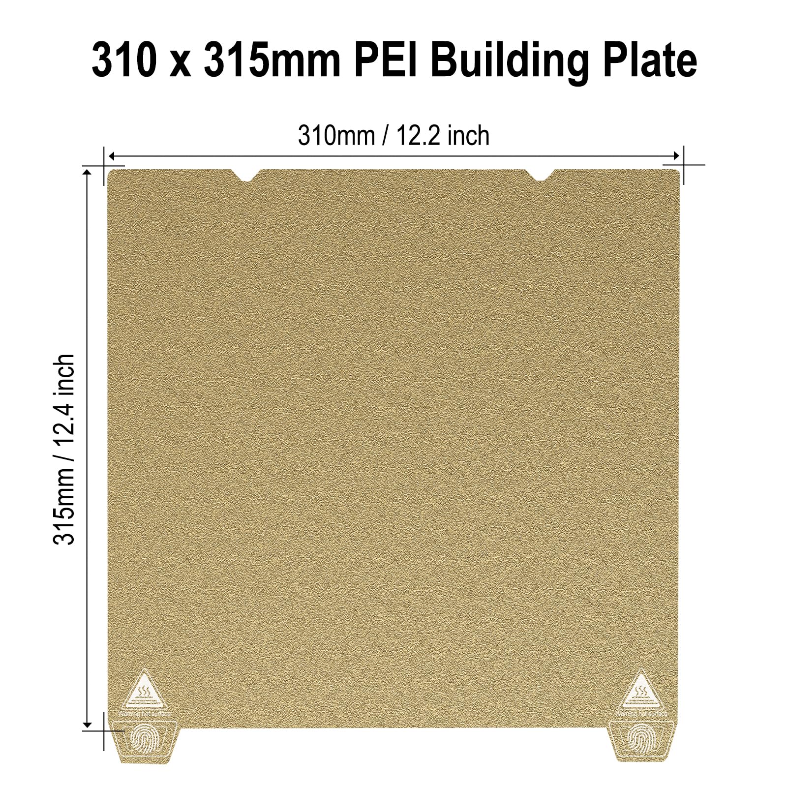 315x310mm Double Side Texture PEI Build Plate for K1 Max 3D Printer, 3D ...