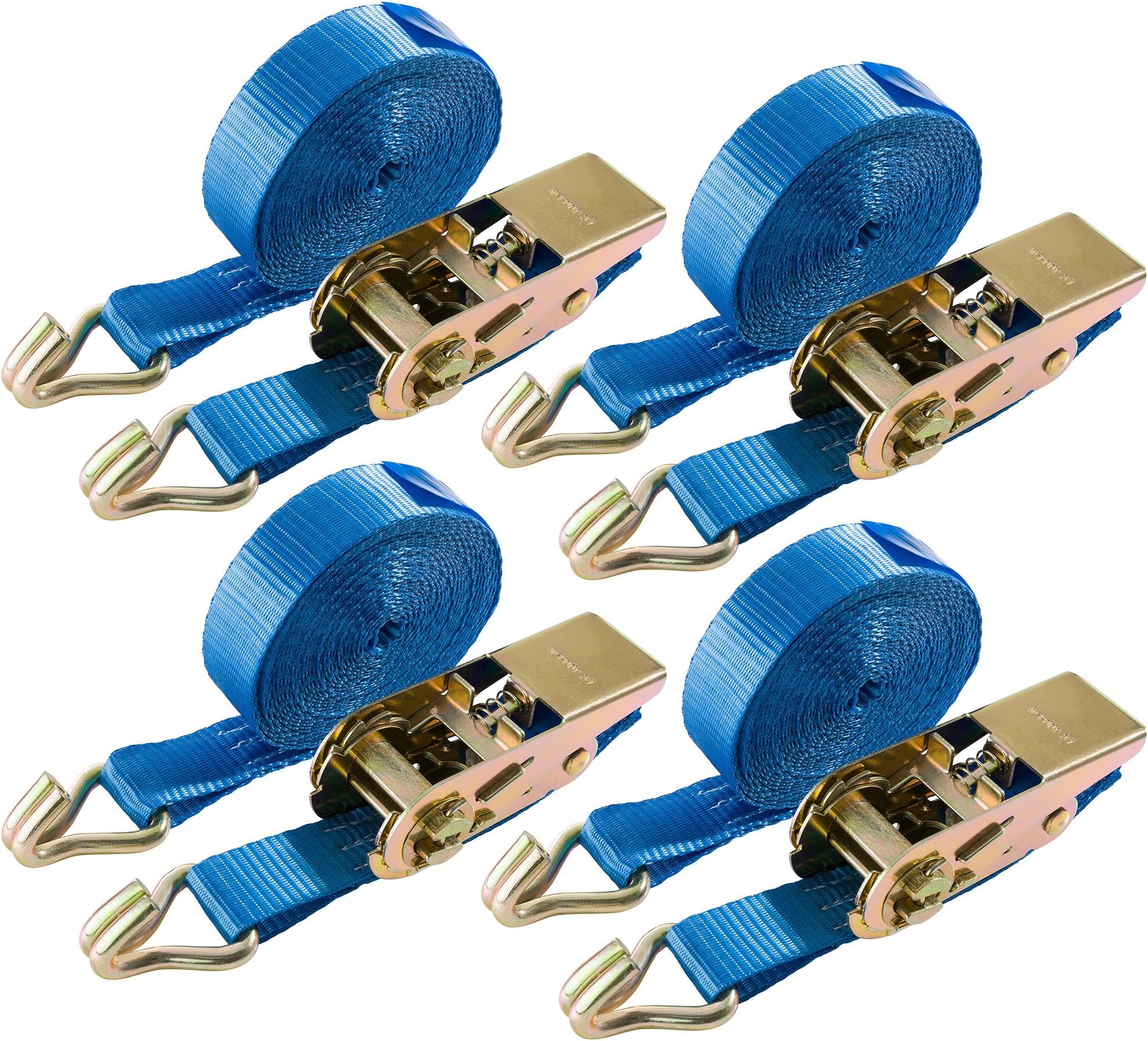 Meisterbau - Spanngurte mit Ratsche [+ 2 Spanngummis] - 1000kg Kapazität - Robuste Zurrgurte in ...