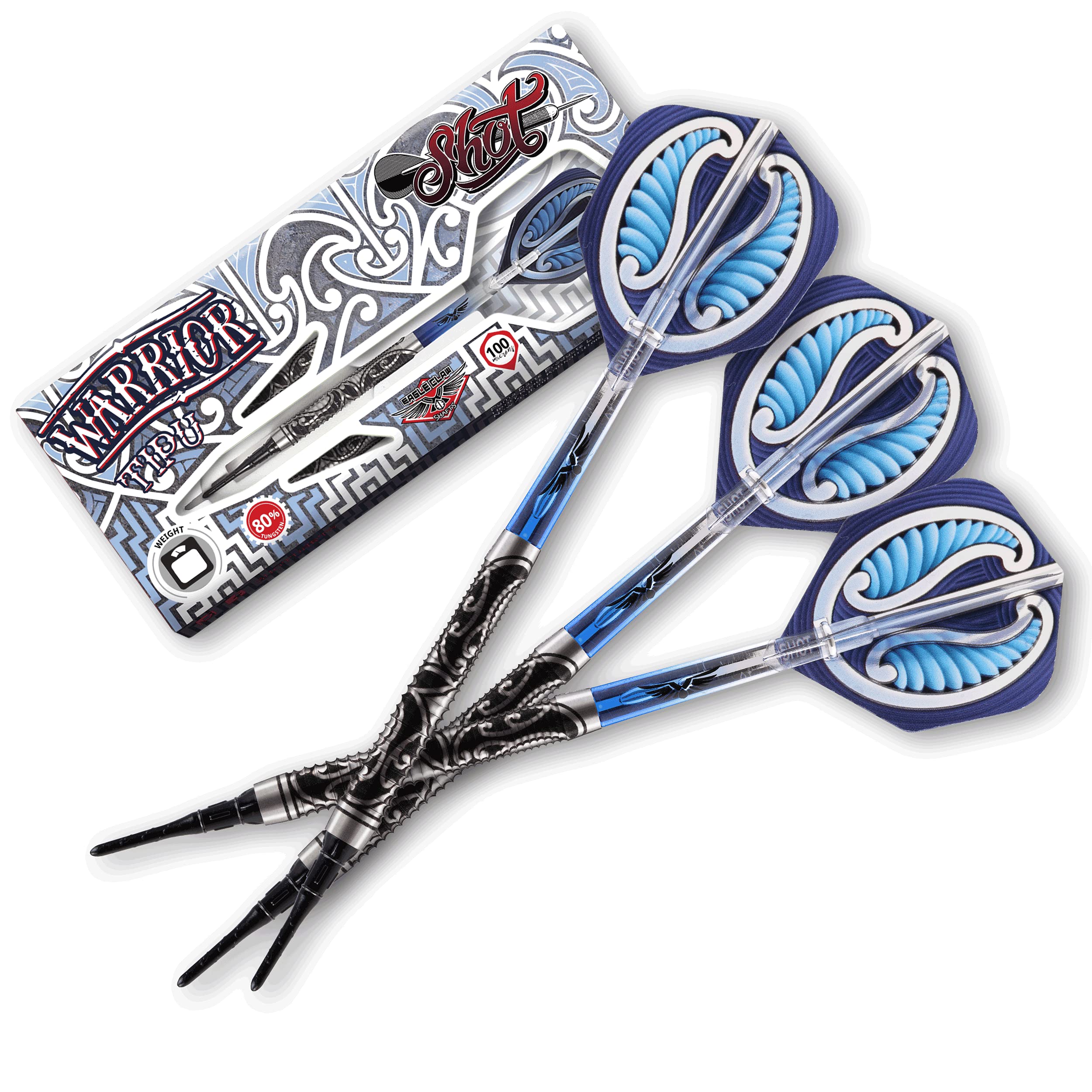 Buy Darts Soft Tip Warrior Tipu (18g/20g) 80% Tungsten Barrels Front ...