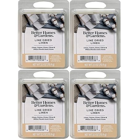 Amazon.com: Better Homes and Gardens Line Dried Linen Scented Wax Cubes ...