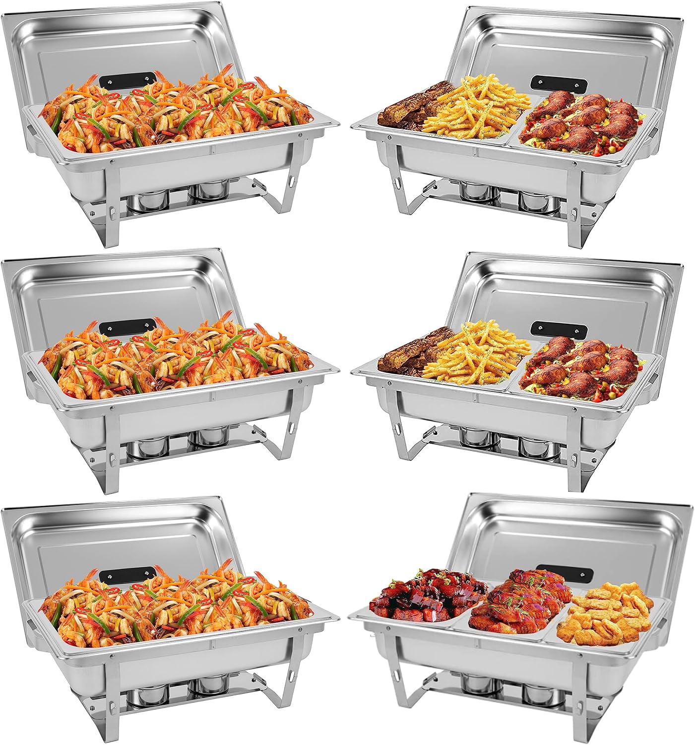 Amazon.com: HORESTKIT Heavy-duty 8QT Chafing Dish Buffet Combo Set ...