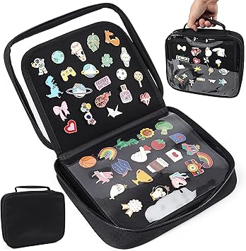 Amazon.com: funcolor Pin Trading Books for Collector: 6-Page Black ...