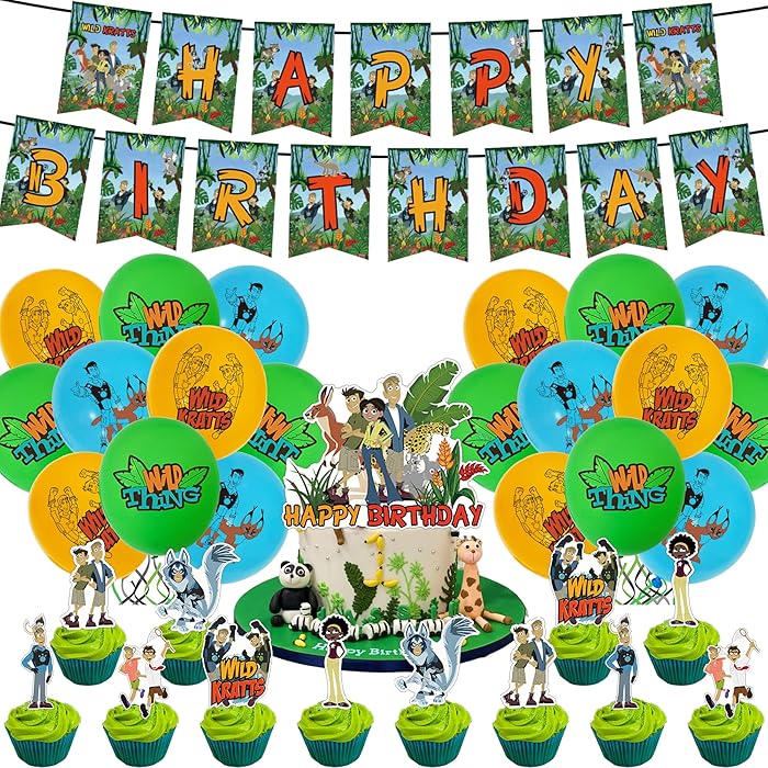 Buy 50pcs Wild Kratts Birthday Party Supplies Wild Kratts Decorations ...
