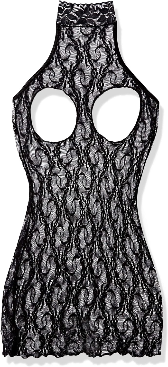 Elegant Moments Women's Lace Cupless Dress, Black, One Size : Amazon.ca ...