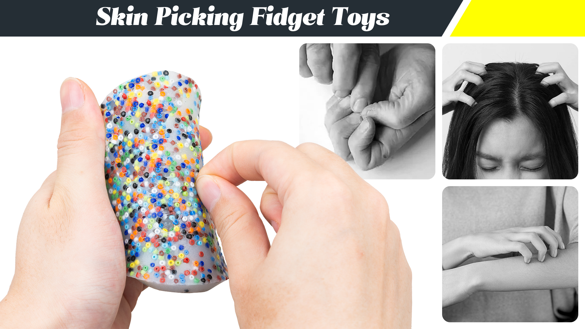 Fidgets For Adults 3 PCS Picky Pad, Silicone , Picky Pad Reusable ...