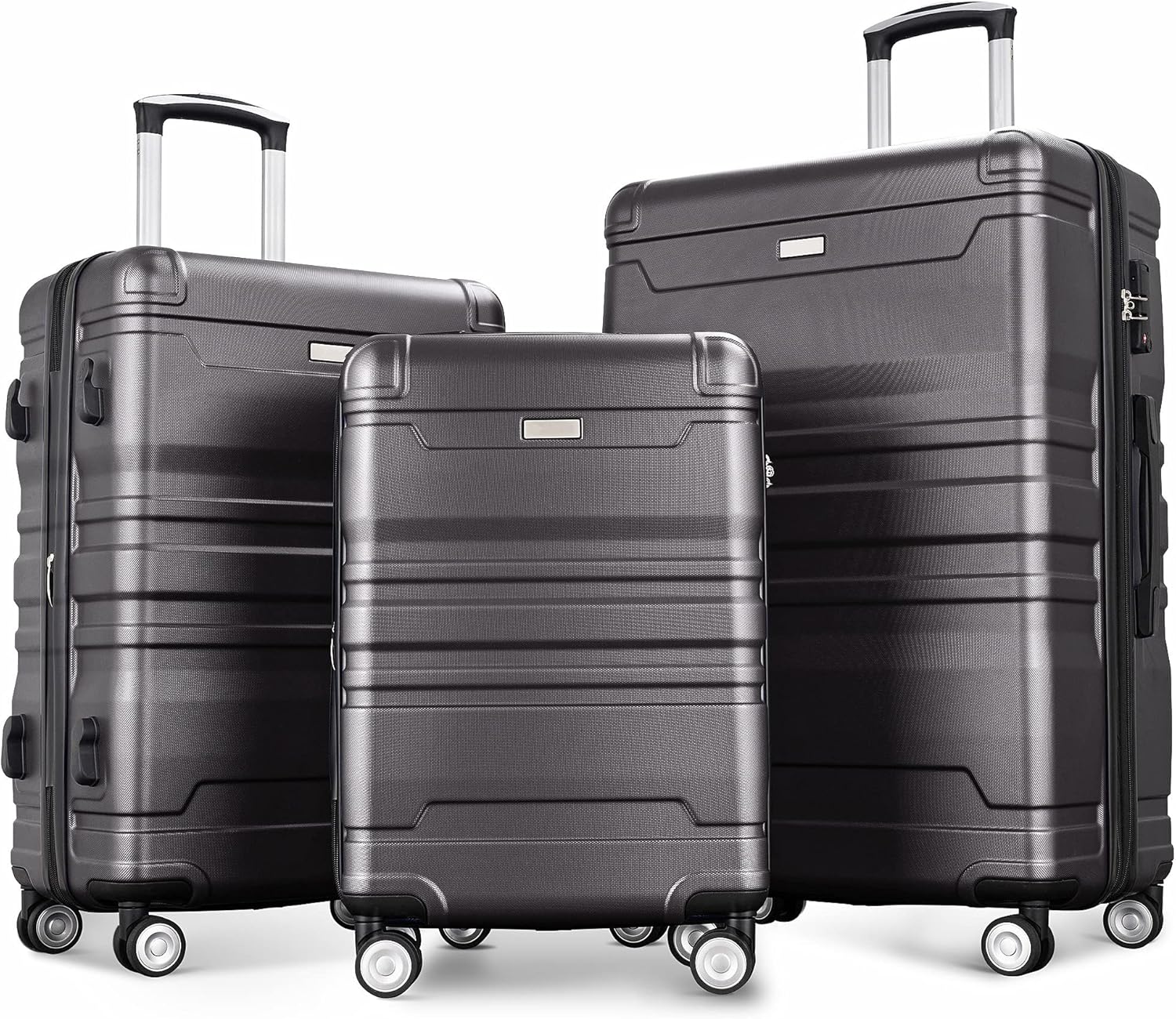 Amazon.com | ENPAP ABS Hard Shell Luggage Sets - Carry On Bags for ...