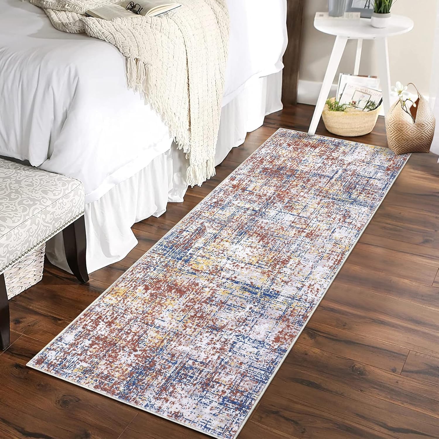 Amazon.com: RUGSREAL Runner Rug 2x6 Abstract Sketch Accent Rug Machine ...