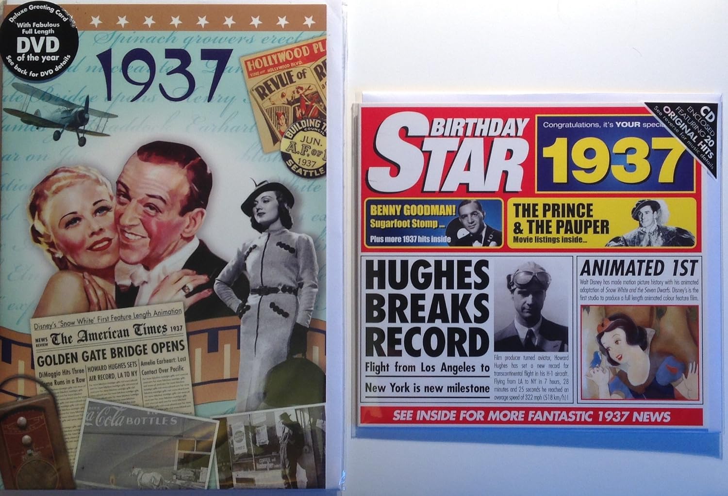 Amazon.com: 1937 Birthday Gifts Pack - 1937 DVD Film , 1937 Chart Hits ...