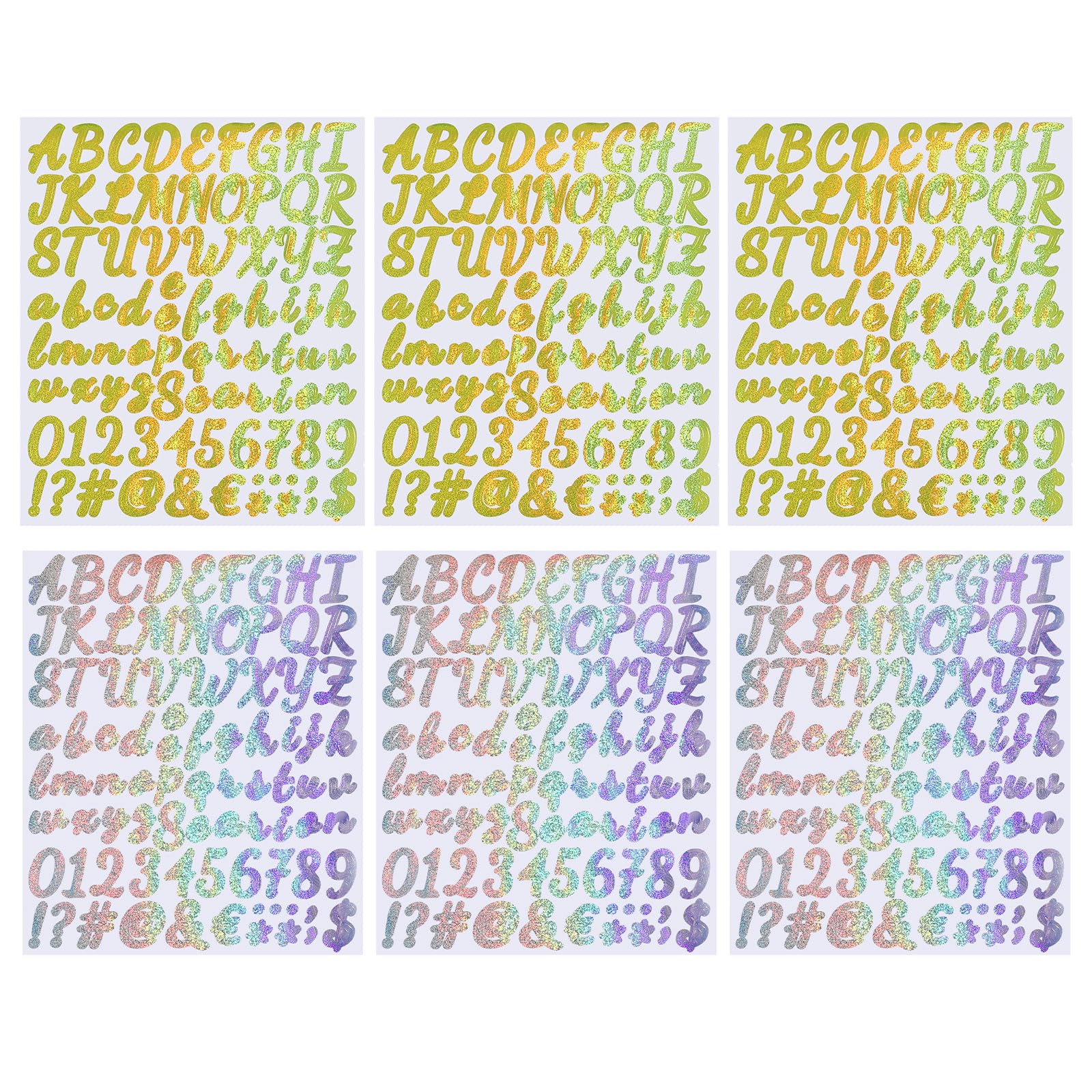 Amazon.com: EORTA 6 Sheets Reflective Alphabet Number Stickers Mini ...