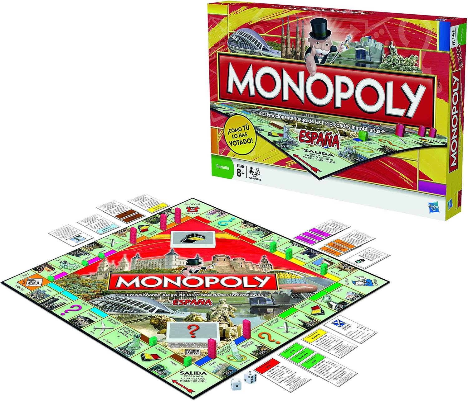 Monopoly - Spain (Hasbro) - Board Game - 2-4 Players, 8+ Years ...